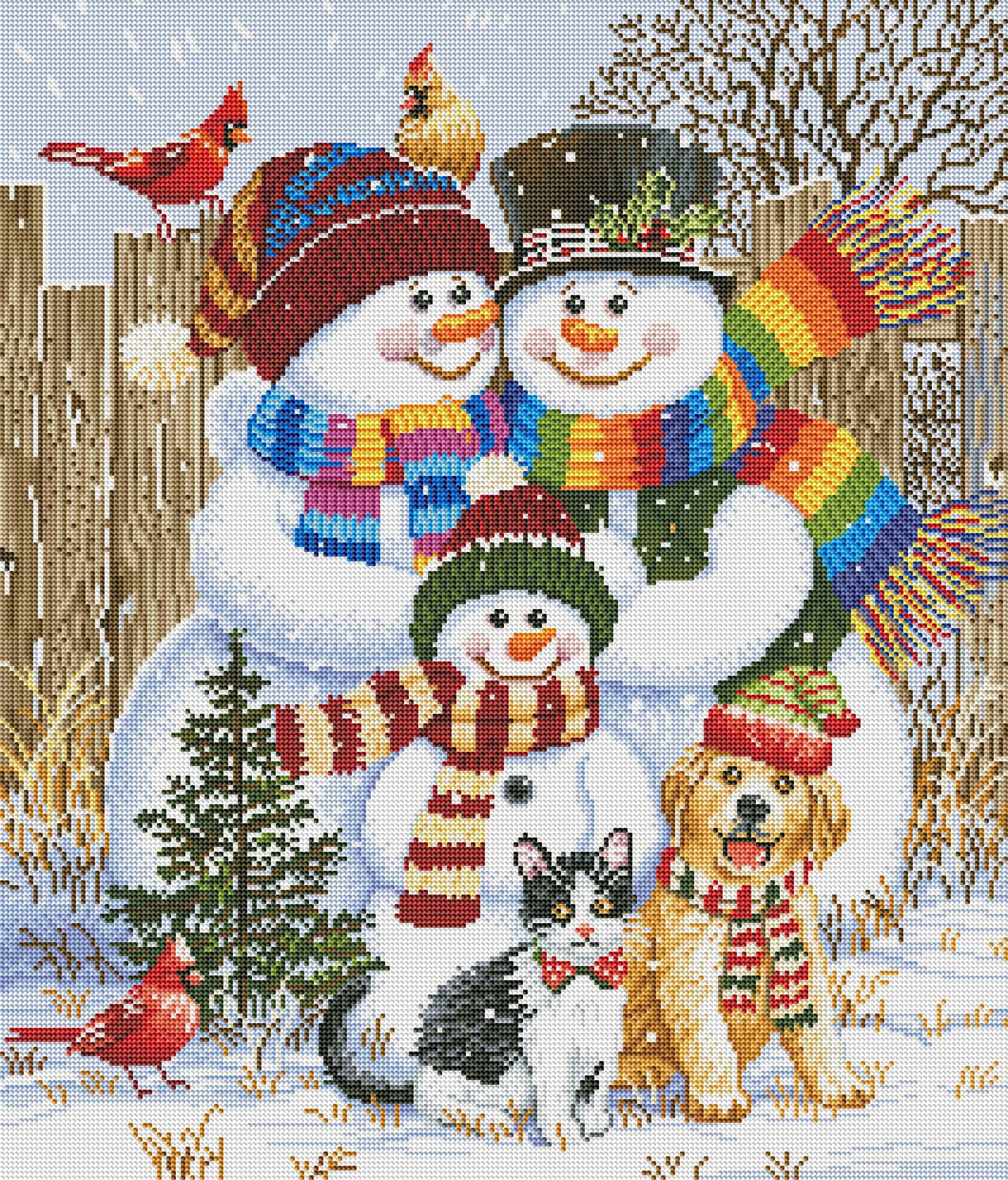 Backyard Snow Family