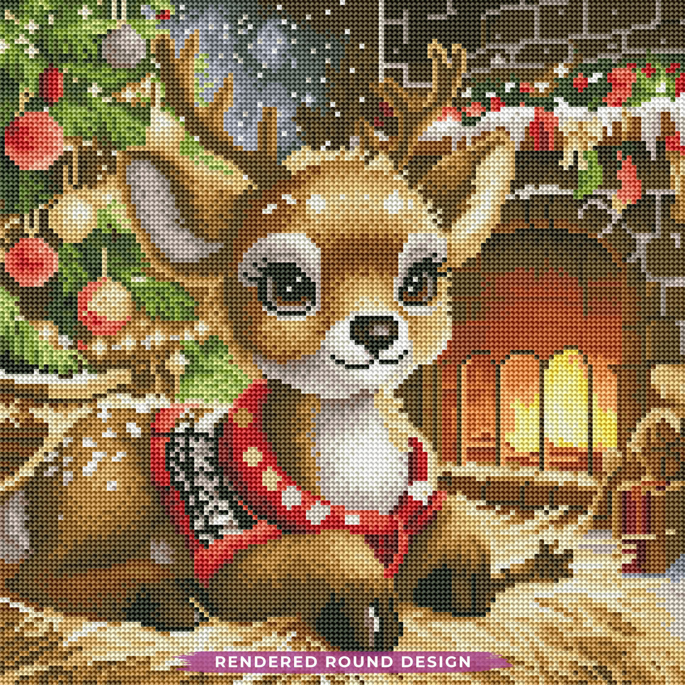 Cozy Christmas Fawn