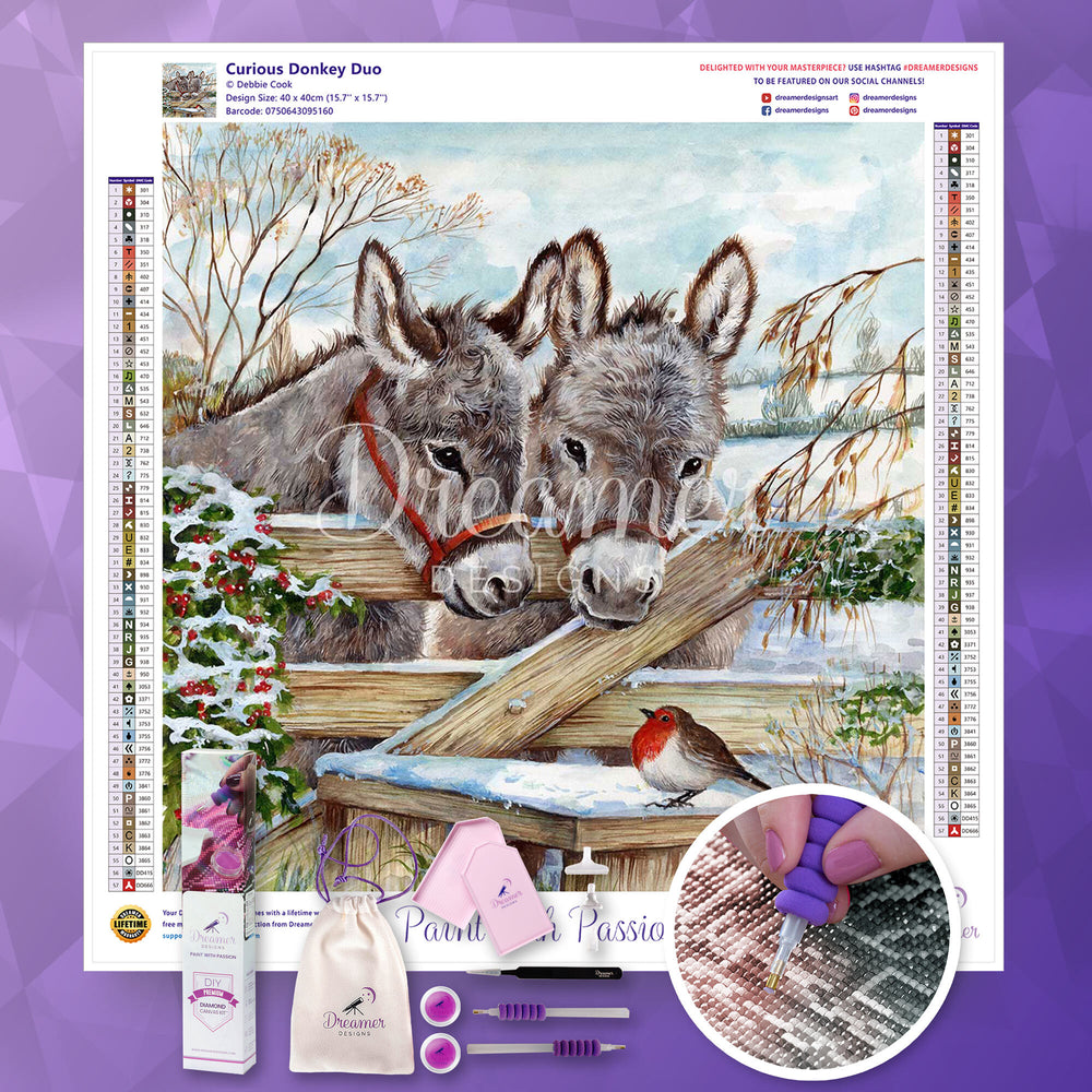 Curious Donkey Duo