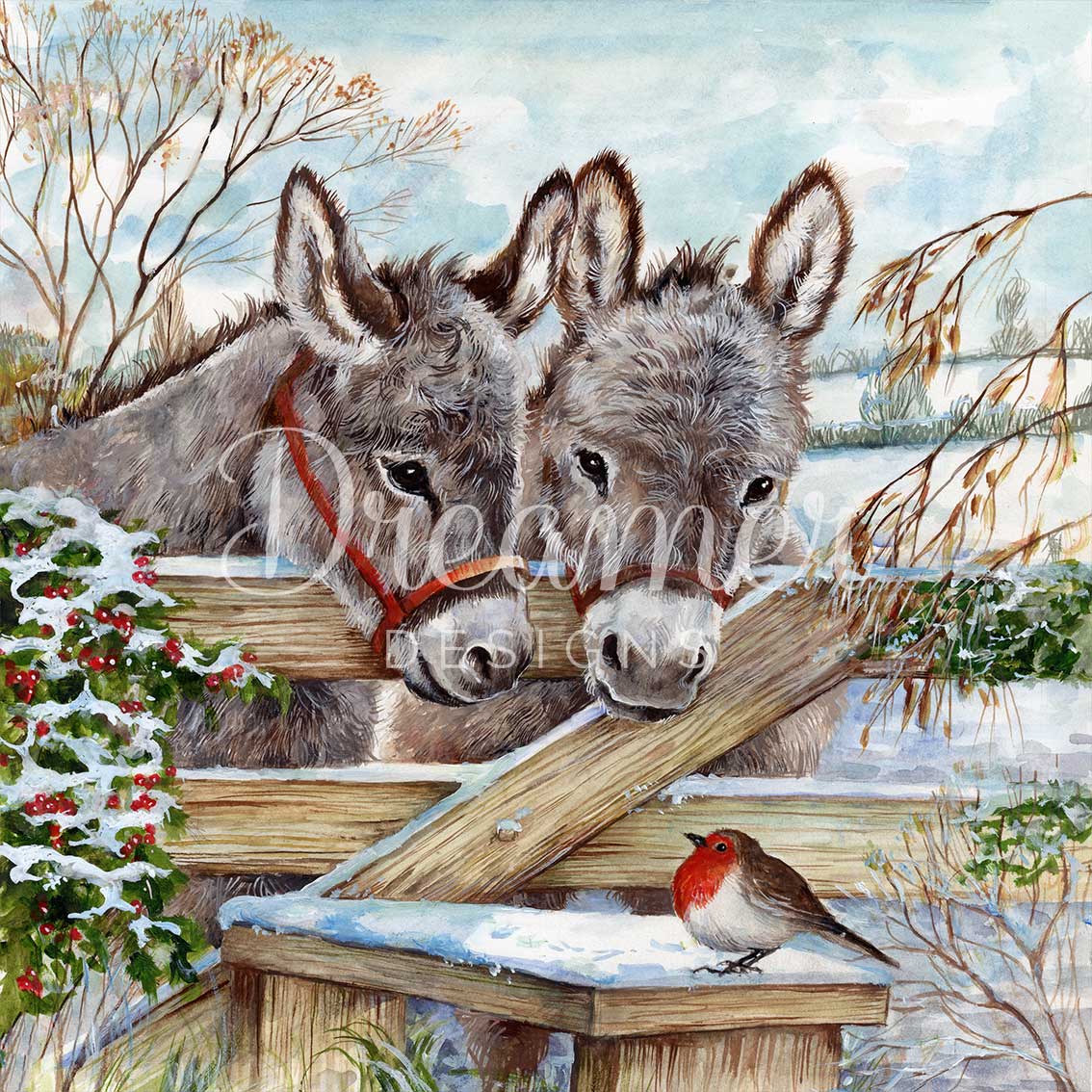 Curious Donkey Duo