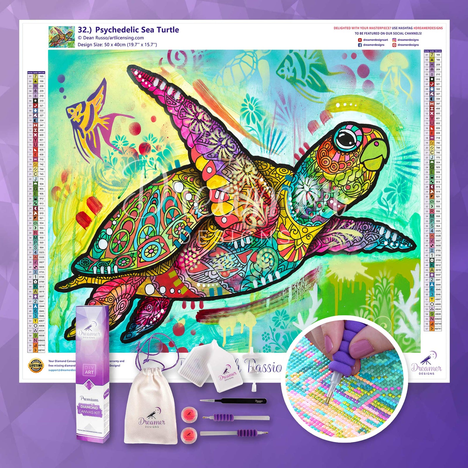 Psychedelic Sea Turtle