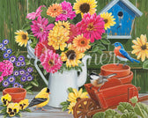 Spring Bouquet with Birds