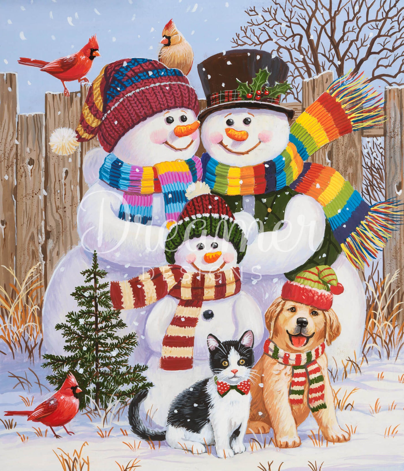 Backyard Snow Family