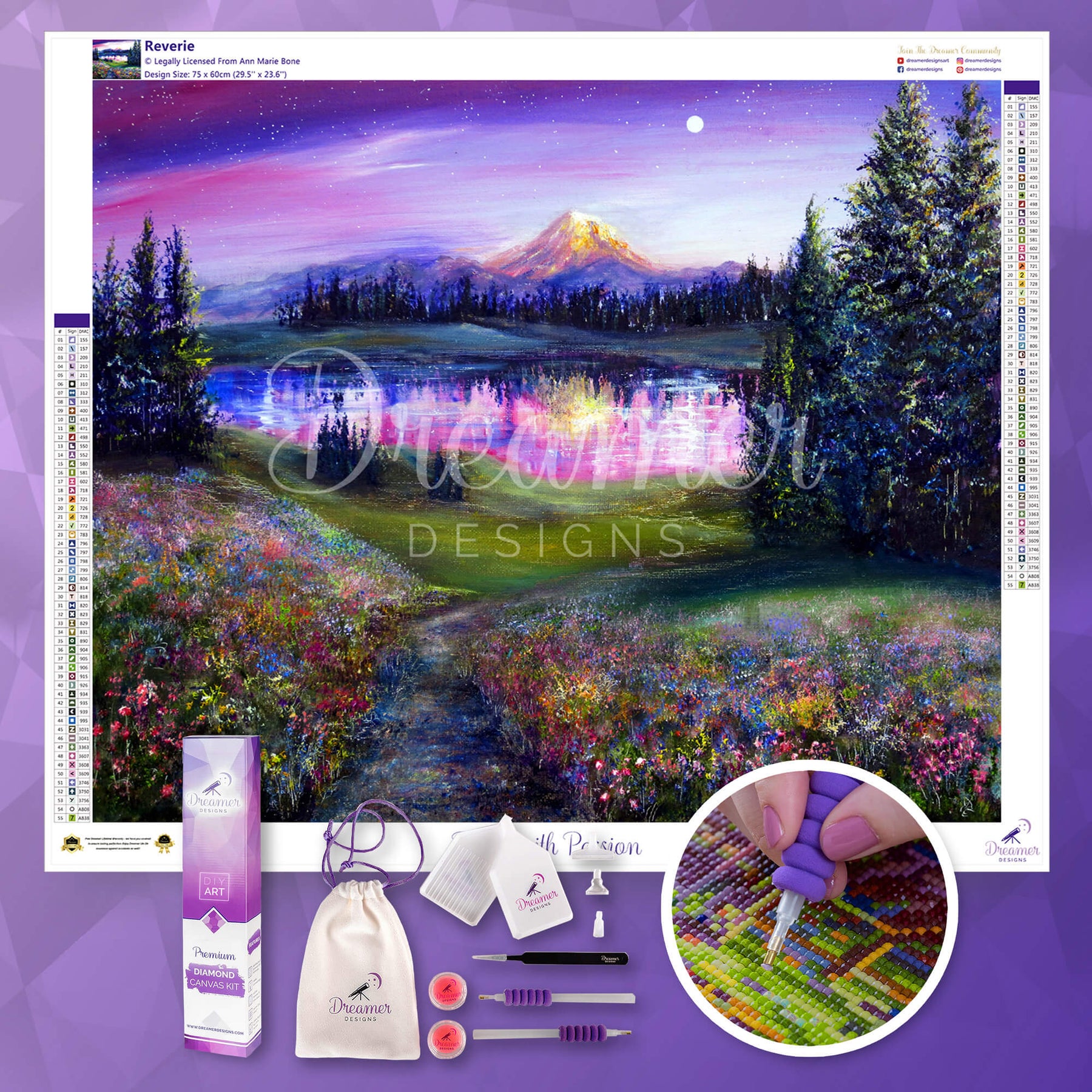 Reverie Diamond Painting Kit - Dreamer Designs