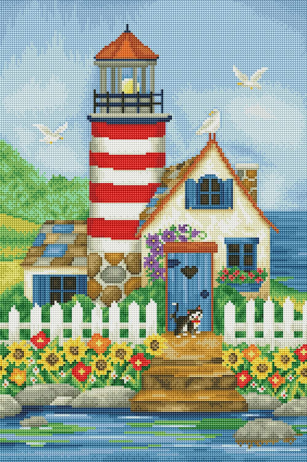 Lighthouse Cottage 5D Diamond Art Kit - Dreamer Designs