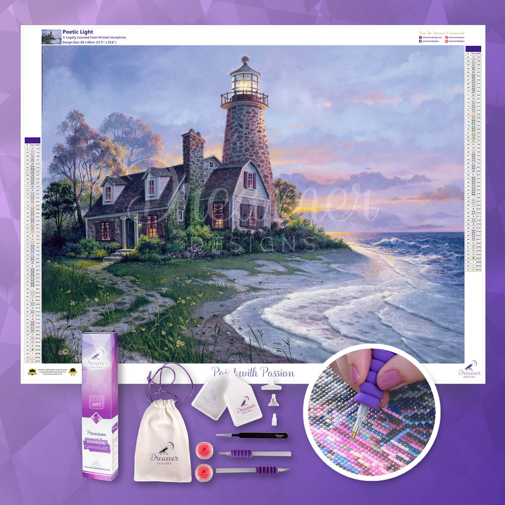 Poetic Light Full Coverage Diamond Art Kit - Dreamer Designs