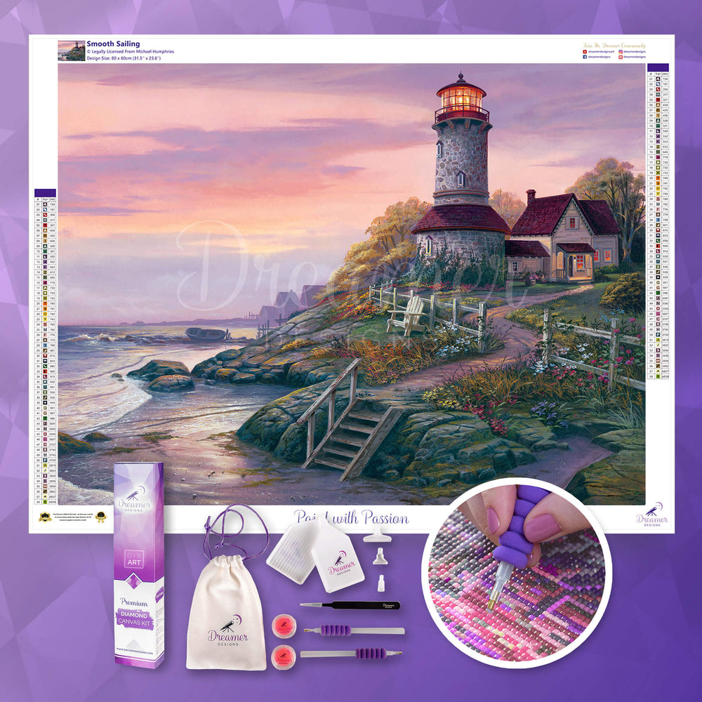 Smooth Sailing Full Coverage Diamond Art Kit - Dreamer Designs