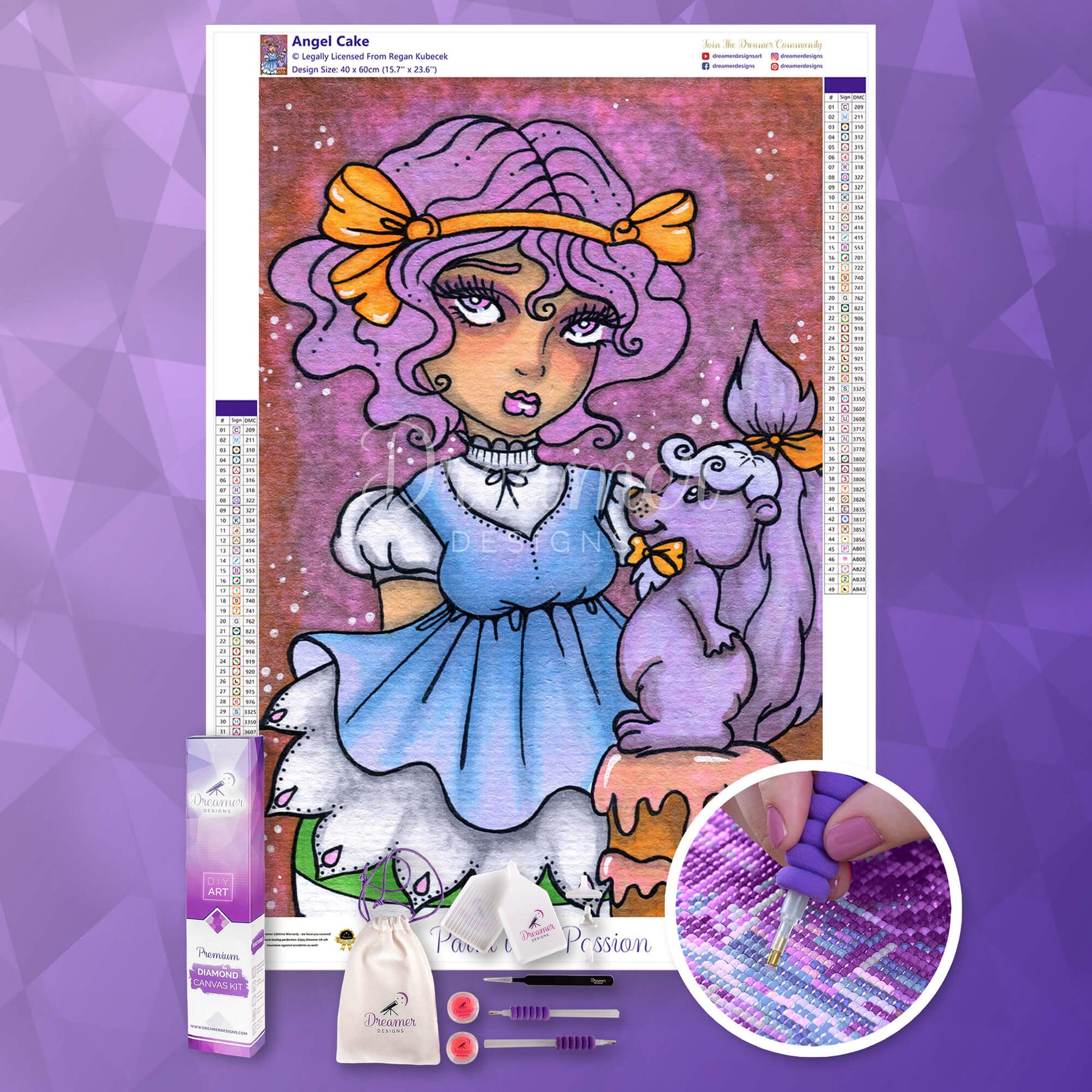Angel Cake 5D Diamond Art Kit - Dreamer Designs