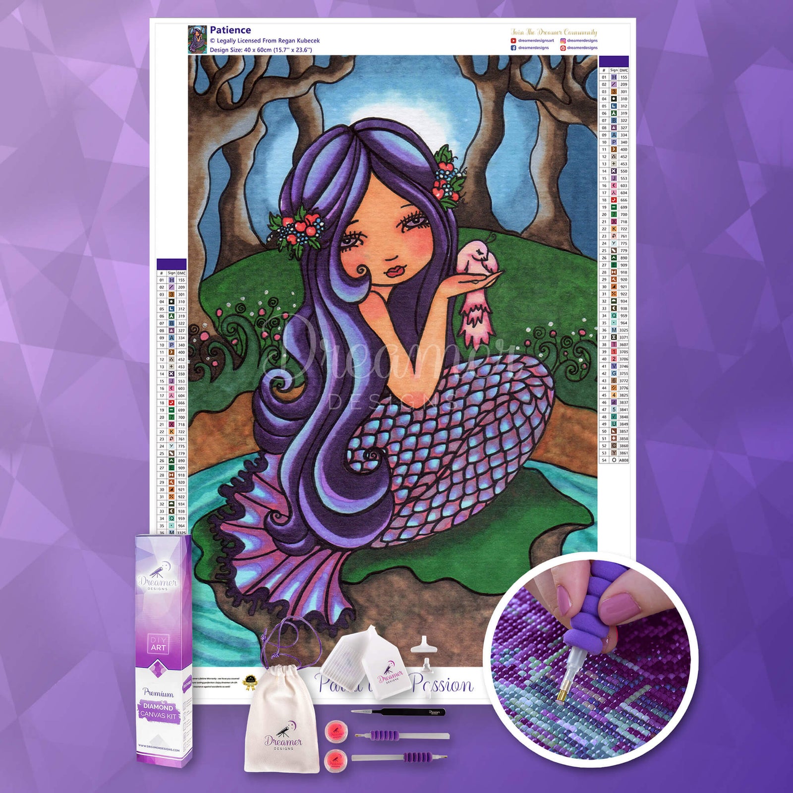 Patience Full Coverage Diamond Art Kit - Dreamer Designs